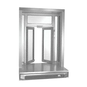 CRL SCBFW2A Satin Anodized Self-Closing Projected Bi-Fold Service Window