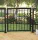 Peak Aluminum Railing 50161 42 in. x 40 in. Black Aluminum Picket Gate