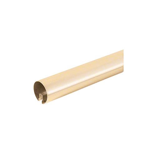 CRL ALUM-GR40PB-VCP-1 Polished Brass 4" Premium Cap Rail for 1/2" or 5/ ...