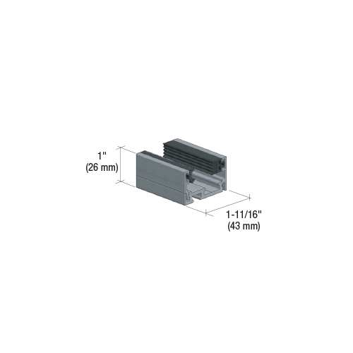 CRL FXW2GF3SA Fallbrook 3m Satin Anodized XL Series Floor/Wall Channel ...