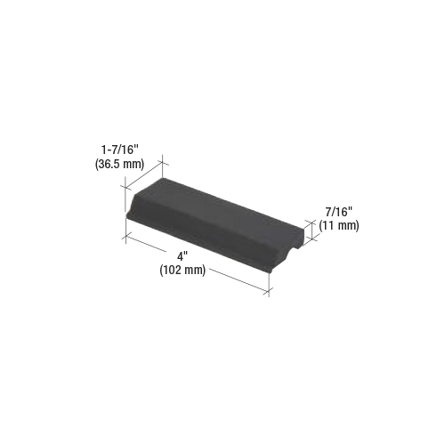 CRL-U.S. Aluminum SB710 4" Setting Block for 1" Glazing- 100/Pk