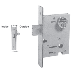 Baldwin 6150055 Single Cylinder Deadlock 2-3/4" Backset Mortise Lock ...