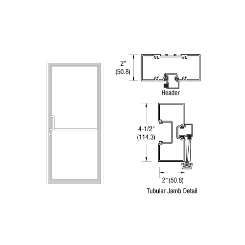 CRL-U.S. Aluminum FR71852 White KYNAR Paint Custom Size Series 451 ...