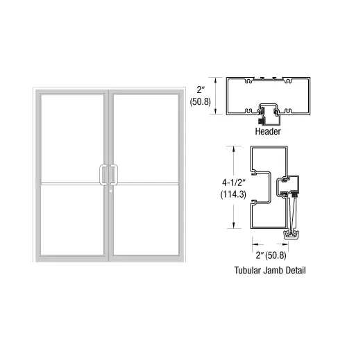 CRL-U.S. Aluminum FR72852 White KYNAR Paint Custom Size Series 451 ...
