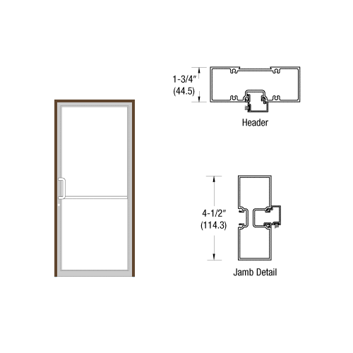 CRL-U.S. Aluminum FR41522 Custom Sized Bronze Black Anodized Series 450 ...