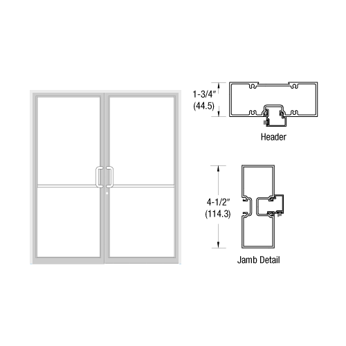 CRL-U.S. Aluminum FR42552 White KYNAR Paint Custom Sized Series 450 ...