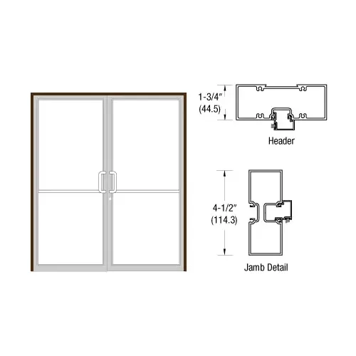 CRL-U.S. Aluminum FR42522 Custom Sized Bronze Black Anodized Series 450 ...