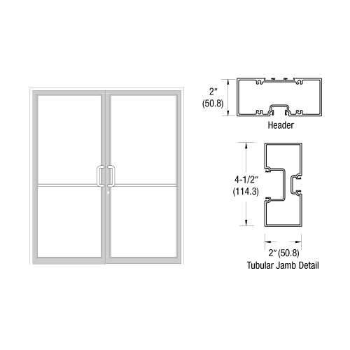 CRL-U.S. Aluminum FR72552 White KYNAR Paint Custom Size Series 451 ...