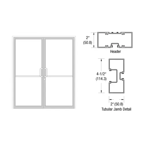 CRL-U.S. Aluminum FR72552 White KYNAR Paint Custom Size Series 451 ...