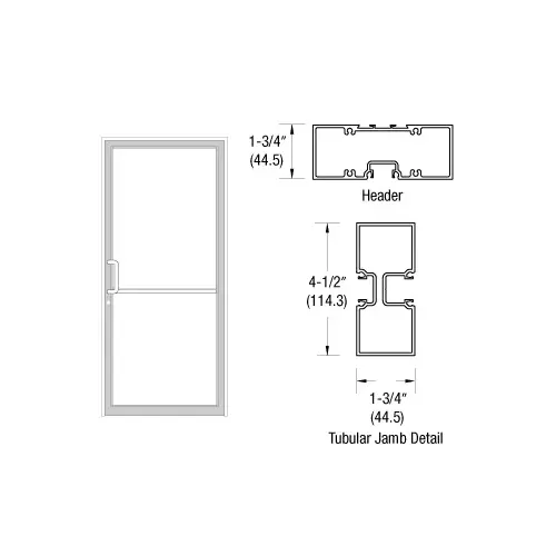CRL-U.S. Aluminum FR41852 White KYNAR Paint Custom Sized Series 450 ...