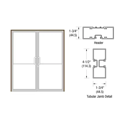 CRL-U.S. Aluminum FR42222 Custom Sized Bronze Black Anodized Series 450 ...
