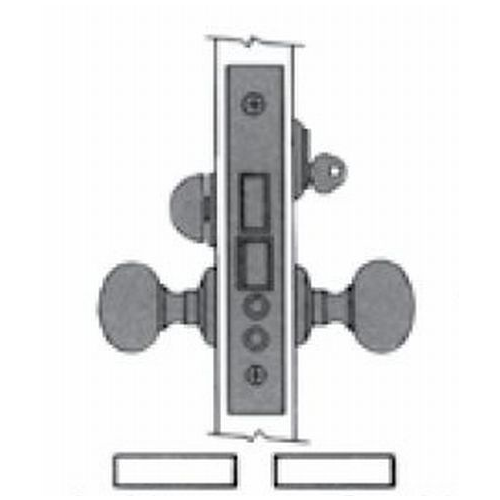 Baldwin 6375031R1 Right Hand Emergency Egress Entry Knob By Knob 2-1/2 ...