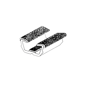 CRL AS126496 96" Flexible Flocked Rubber Glass Run Channel for 1960 ...