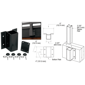 CRL FB1BL Matte Black Fascia Mount Bracket
