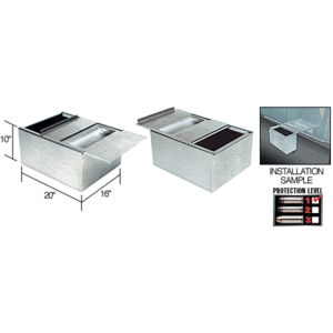 CRL ST1620 Brushed Stainless Sliding Deal Drawer and Pass-Thru Bin