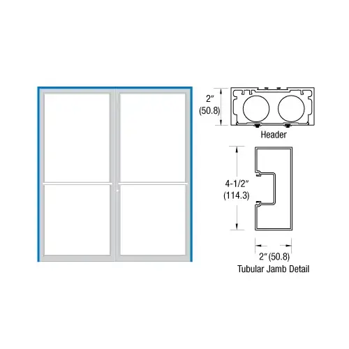 CRL-U.S. Aluminum FR72771 Custom Size Custom Paint Series 451 Tubular ...
