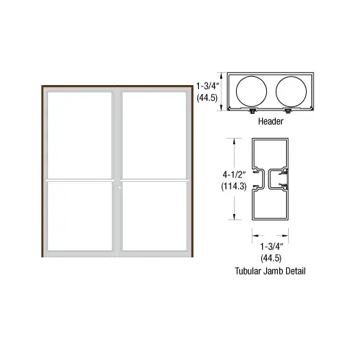 CRL-U.S. Aluminum FR42722 Custom Sized Bronze Black Anodized Series 450 ...