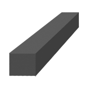 CRL SBEP8 1-1/8" x 1-1/8" x 4" EPDM Rubber Setting Blocks