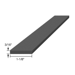 CRL SBEP3 3/16" x 1-1/8" x 4" EPDM Rubber Setting Blocks