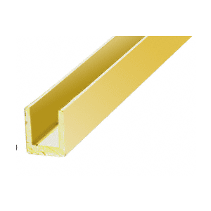 CRL D631BGA Brite Gold Anodized 1/4" Single Aluminum U-Channel