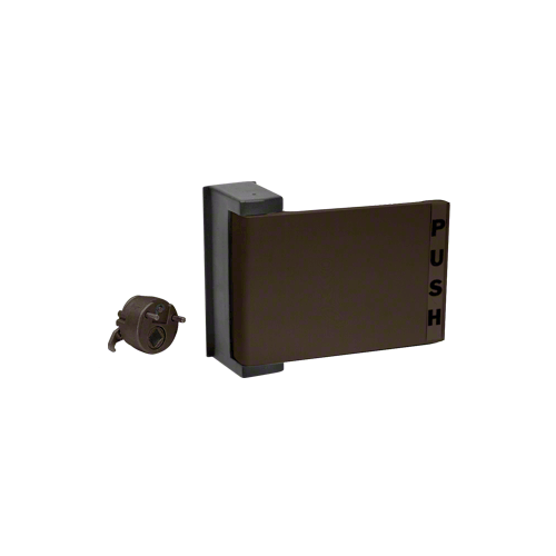 CRL DL2164DU Dark Bronze Universal Push-Pull Paddle Handle - Push to Right