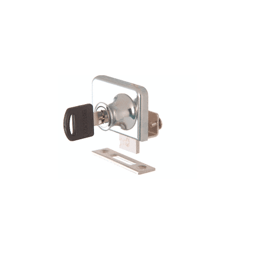 CRL LK47KA Brushed Nickel Keyed Alike Clamp-On Lock for 1/4" Double ...