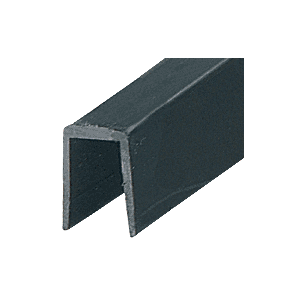CRL GR6PV Black 15mm U-Channel Cap Rail Vinyl Insert - 100' Roll