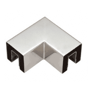 CRL GRSC15HPS Polished Stainless 90 Degree Crisp Corner Square Cap Horizontal Corners