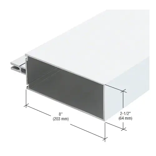 CRL-U.S. Aluminum CW90852 8" Vertical/Horizontal Mullion, White KYNAR ...