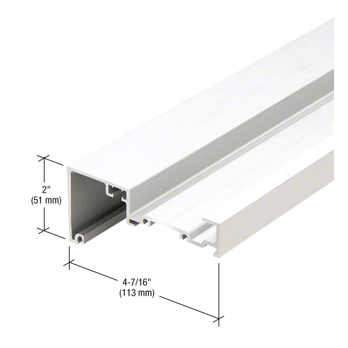 CRL-U.S. Aluminum FF57352 Flush Front Header Mullion, White KYNAR Paint ...
