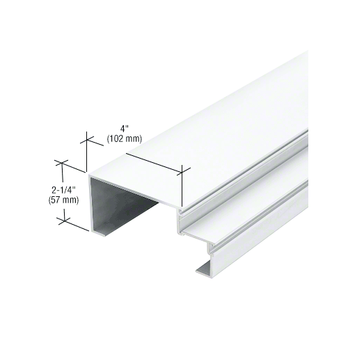 CRL-U.S. Aluminum TW41652 4" Jamb Mullion, White KYNAR Paint - 24'-2 ...