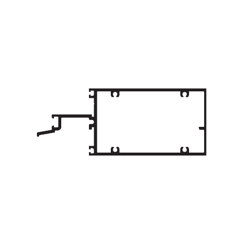 CRL-U.S. Aluminum TW42833 4" Intermediate Horizontal Mullion for Panel ...