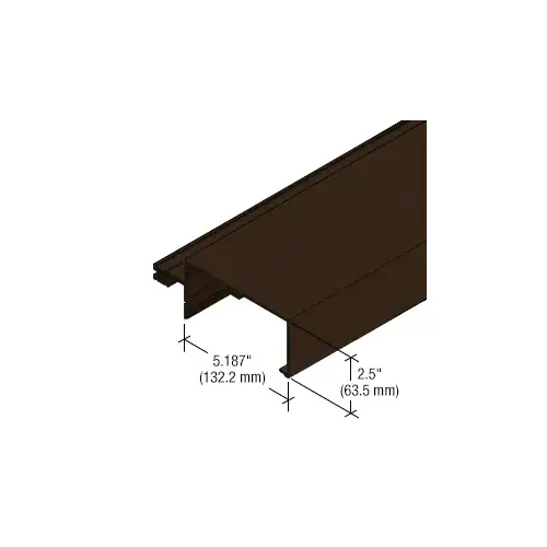 CRL-U.S. Aluminum XL53222 5-1/4" Open Back Roll Over Horizontal Mullion ...