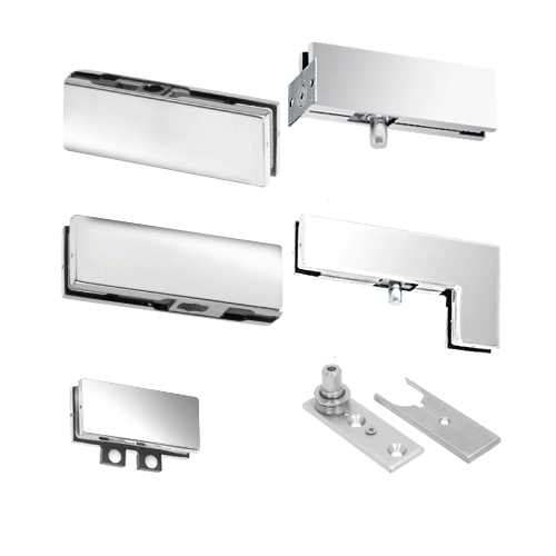 CRL ALUM-PHA7PS-VCP-1 Polished Stainless North American Patch Door Kit ...
