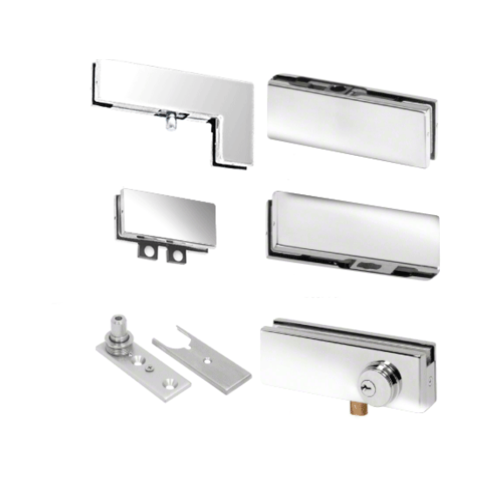 CRL ALUM-PHA8LPS-VCP-1 Polished Stainless North American Patch Door Kit ...
