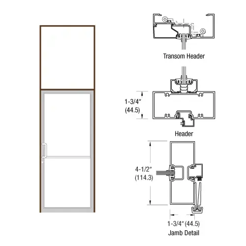 CRL-U.S. Aluminum FR61822 Custom Sized Bronze Black Anodized Series 450 ...