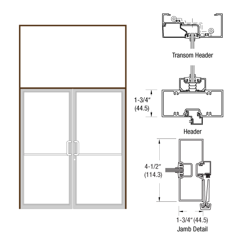 CRL-U.S. Aluminum FR62822 Custom Sized Bronze Black Anodized Series 450 ...