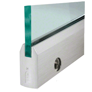 CRL DR4TBS58SL Brushed Stainless 5/8" Glass 4" Tapered Door Rail With ...