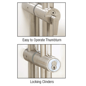 CRL LLPA48BS Brushed Stainless 48" Locking Ladder Pull