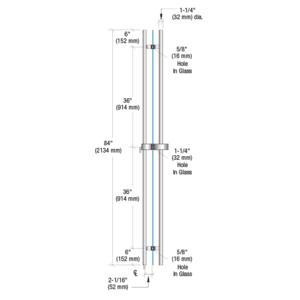 CRL LLPA84BS Brushed Stainless 84" Locking Ladder Pull