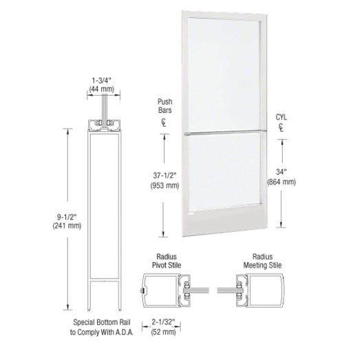 Series 250 Center Pivot Narrow Stile Entrance Doors