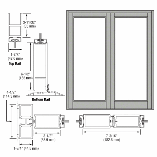 CRL-U.S. Aluminum DB82011 Clear Anodized Blank Pair Series 800 ...