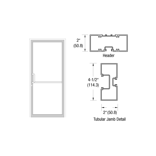 CRL-U.S. Aluminum FR71552 White KYNAR Paint Custom Size Series 451 ...