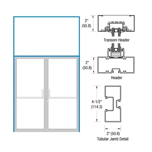 CRL-U.S. Aluminum FR92571 Custom KYNAR Paint Custom Size Series 451 ...