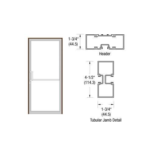 CRL-U.S. Aluminum FR41822 Custom Sized Bronze Black Anodized Series 450 ...