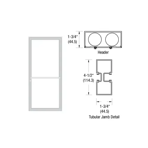 CRL-U.S. Aluminum FR41711 Custom Sized Clear Anodized Series 450 ...