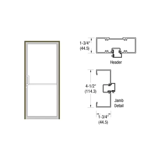 CRL-U.S. Aluminum 0B41522 Bronze Black Anodized Custom Sized Series 450 ...