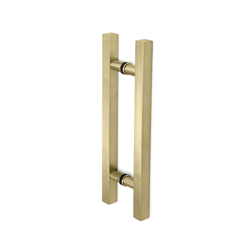 CRL SLP8X8SB Square Ladder Pull 8" Back-to-Back Satin Brass