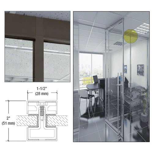 CRL-U.S. Aluminum M12DU Narrow Vertical Mullion Black Bronze - 120"