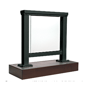 CRL ARS2LBL Matte Black 200 Series Aluminum Glass Railing System Large ...